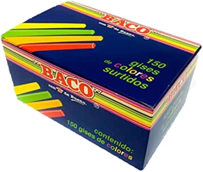 Gises baco c/150 colores surtidos | Papelera ABC S.A. DE C.V.