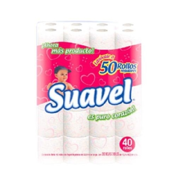Papel higienico suavel rollo c/220 hojas c/40 | Papelera ABC S.A. DE C.V.